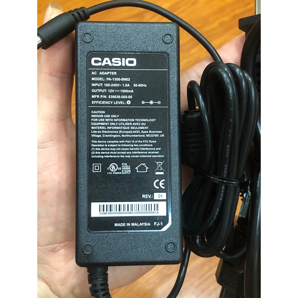 Adaptor Nguồn 12V Cho Đàn Casio Wk-500 WK-660 WK-1200 WK-1250 WK-1300 ...