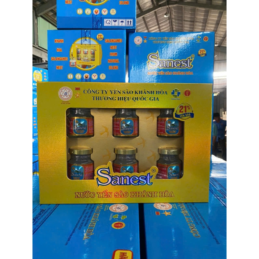 Nước Yến Sào Khánh Hòa Sanest 21% Hộp 6 Lọ x 70ml | Shopee Việt Nam