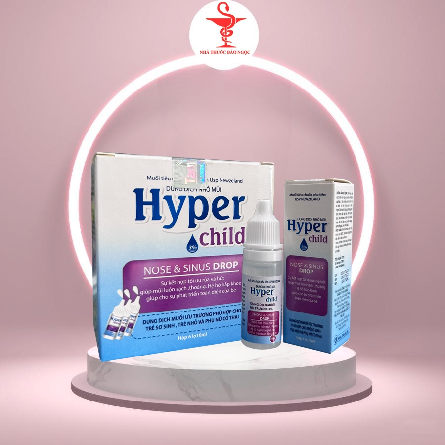 [CHÍNH HÃNG] Dung Dịch Nhỏ Mũi Muối Ưu Trương HYPER CHILD 3% Hộp 6 lọ ...