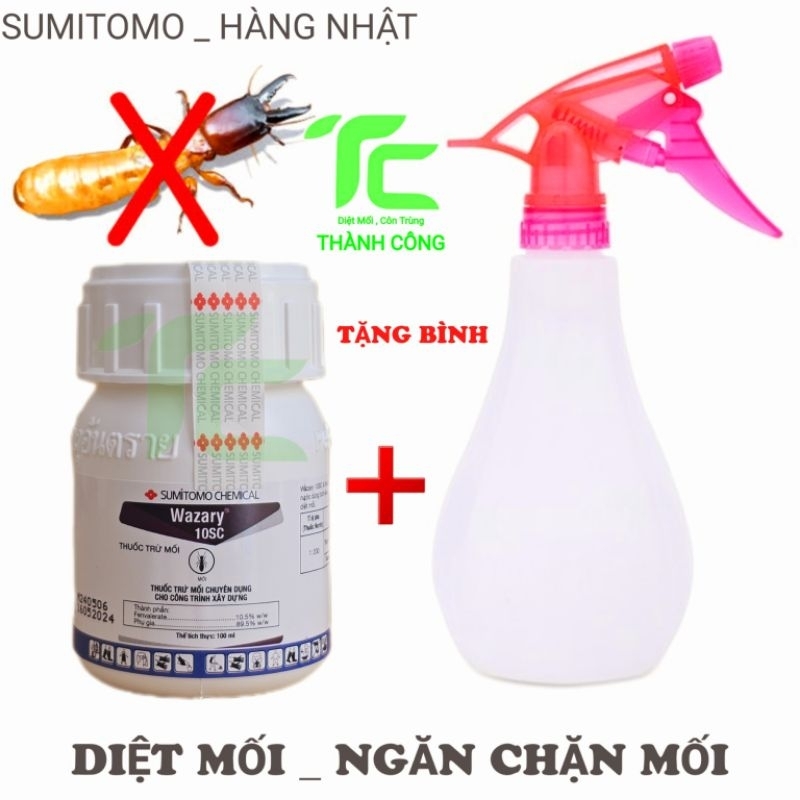 Thuốc Diệt Mối Nhật Bản Wazary 10SC chai 100ml_Tặng kèm bình xịt thuốc ...