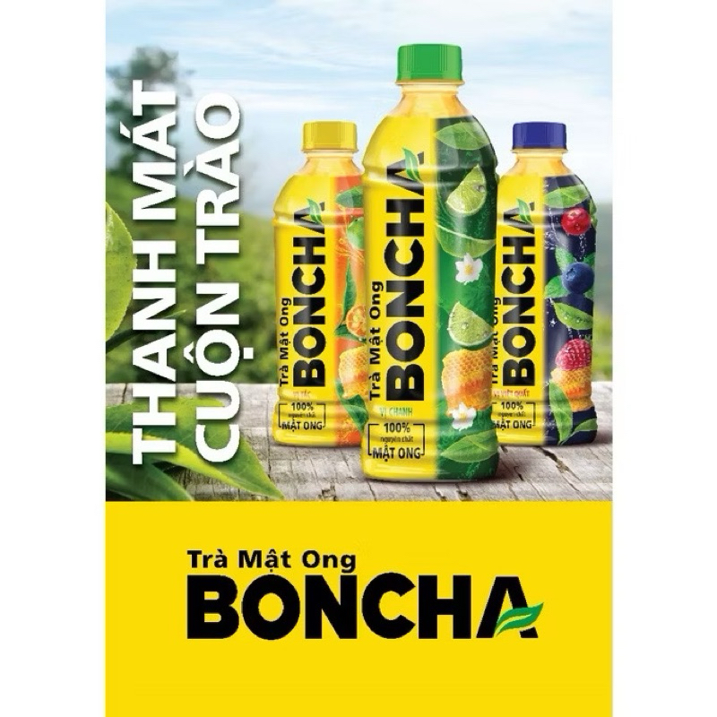 Thùng 24 chai Trà Boncha Đủ vị (Việt Quất/Chanh Mật Ong/Tắc Mật Ong ...