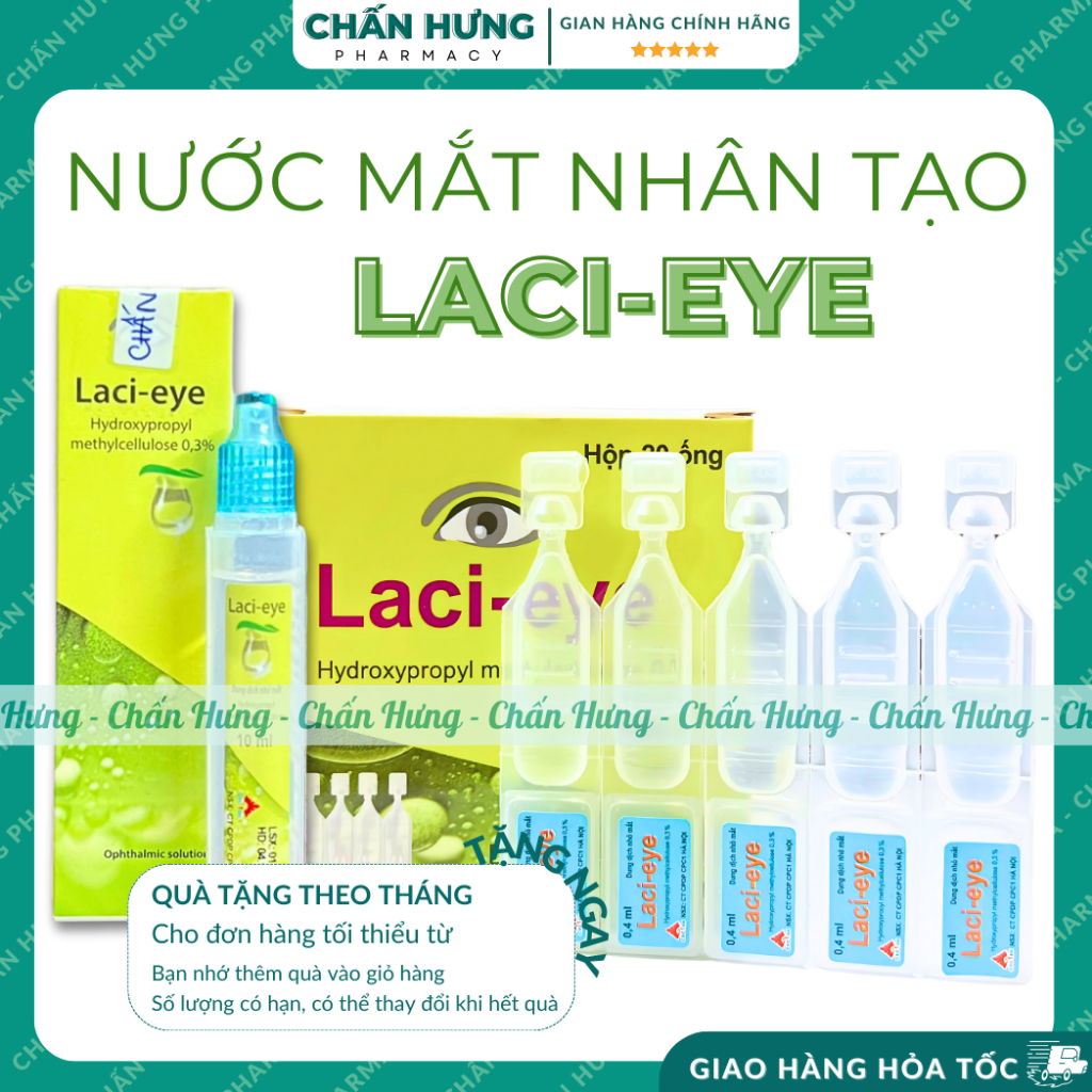 [Hoả tốc] LACI-EYE Lọ/Tép (LACIEYE) - Nước mắt nhân tạo - Giúp làm dịu ...