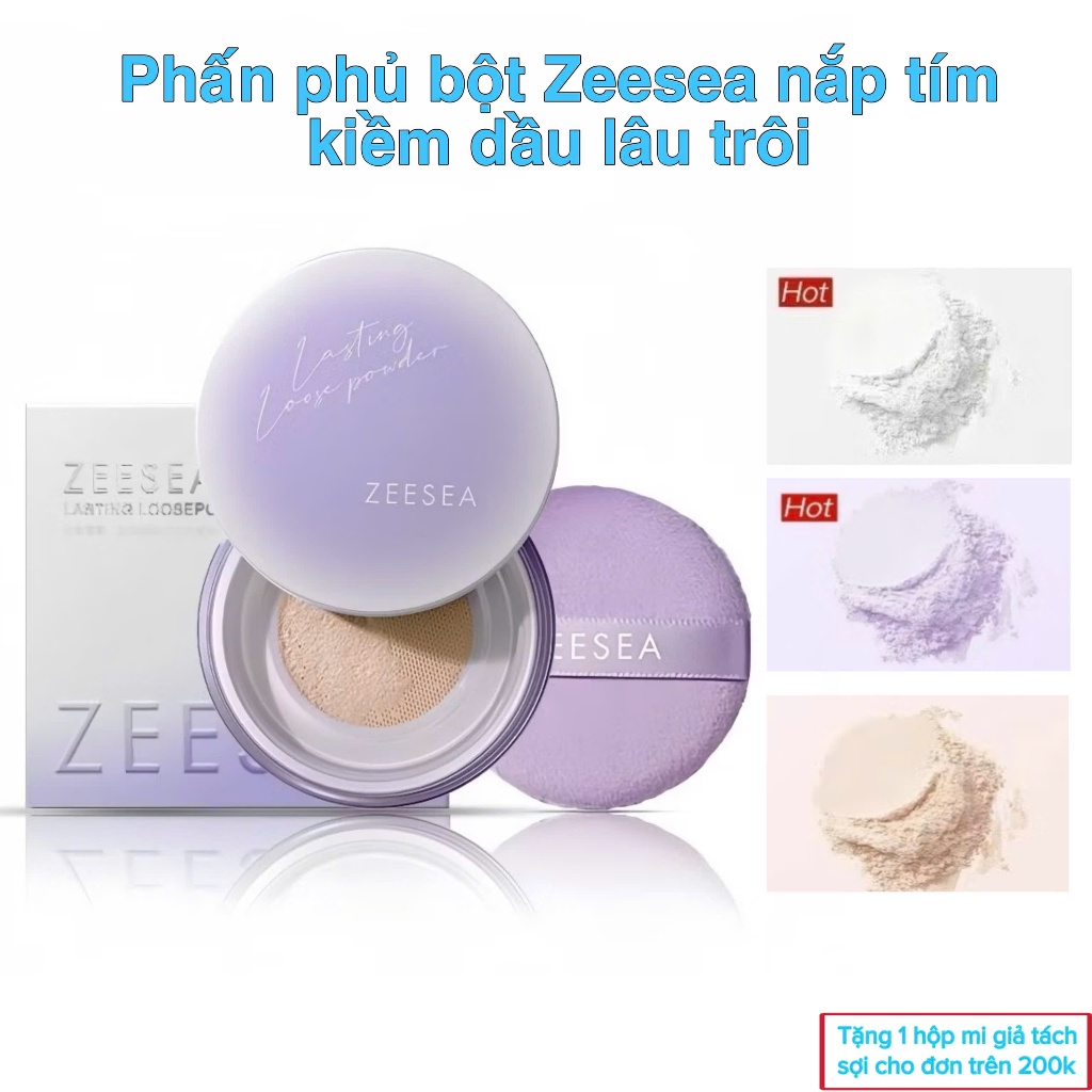 [NEW] Phấn phủ dạng bột ZEESEA vỏ tím Pastel kiềm dầu lâu trôi Light ...