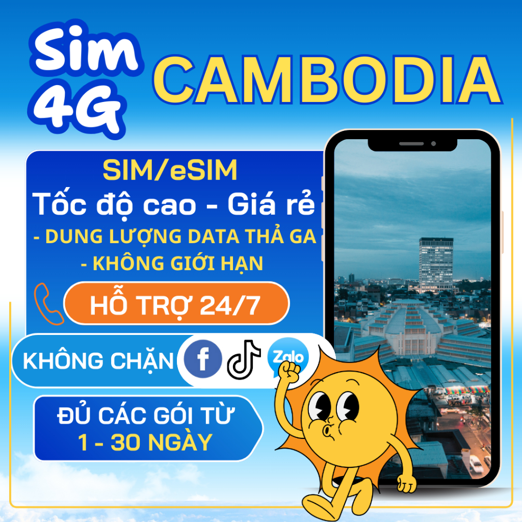 [SIMVIP] Sim 4g du lịch Campuchia Mạng Metfone, Tốc độ 4G/5G cao, Dung ...
