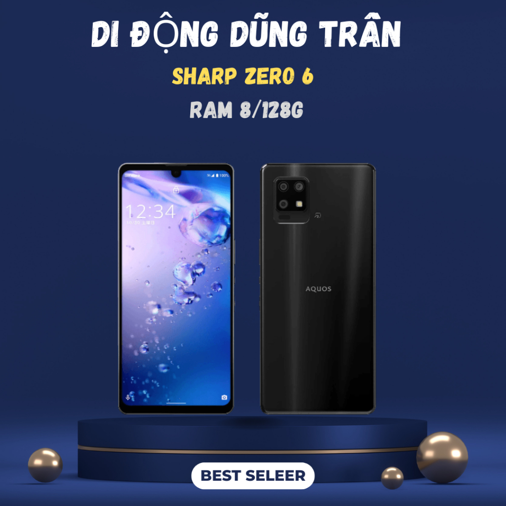 điện thoại sharp zero 6 máy đẹp nguyên zin 2 sim ram 8/128g pin cực ...