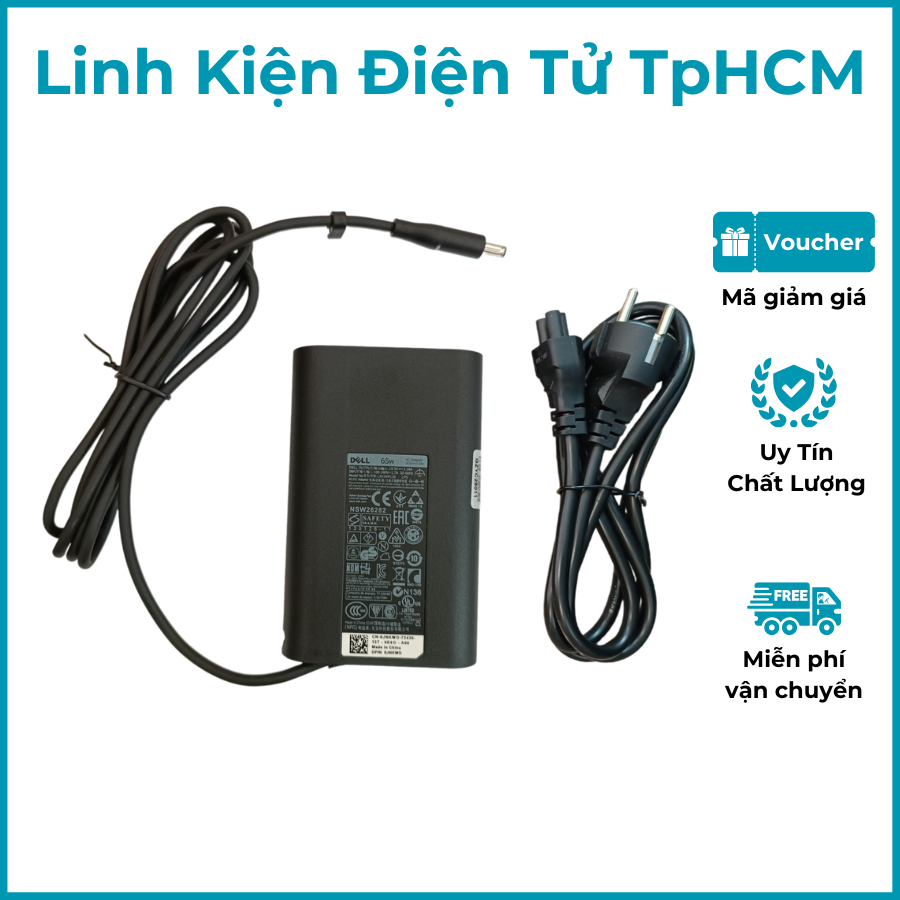 Sạc Laptop Dell 19.5V - 3.34A 4.62A, 65W 90W cho Dell Inspiron Latitude ...