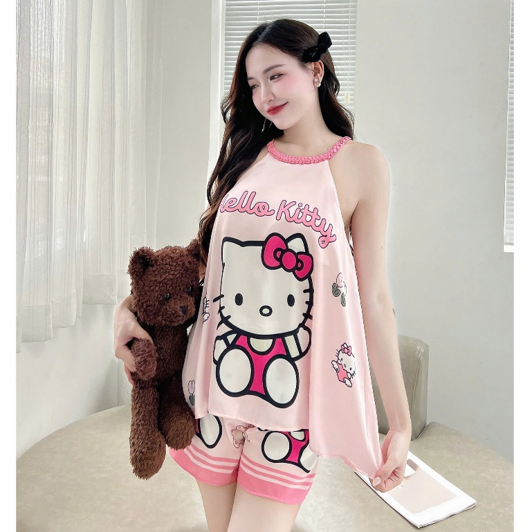 Đồ bộ nữ mặc ngủ 2 dây mặc nhà ngủ vải Latin Freesize 48-54kg - cn139 | Shopee Việt Nam