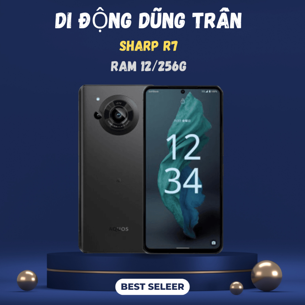 điện thoại sharp r7 máy đẹp nguyên zin bản nhật 2 sim ram 12/256g chíp ...