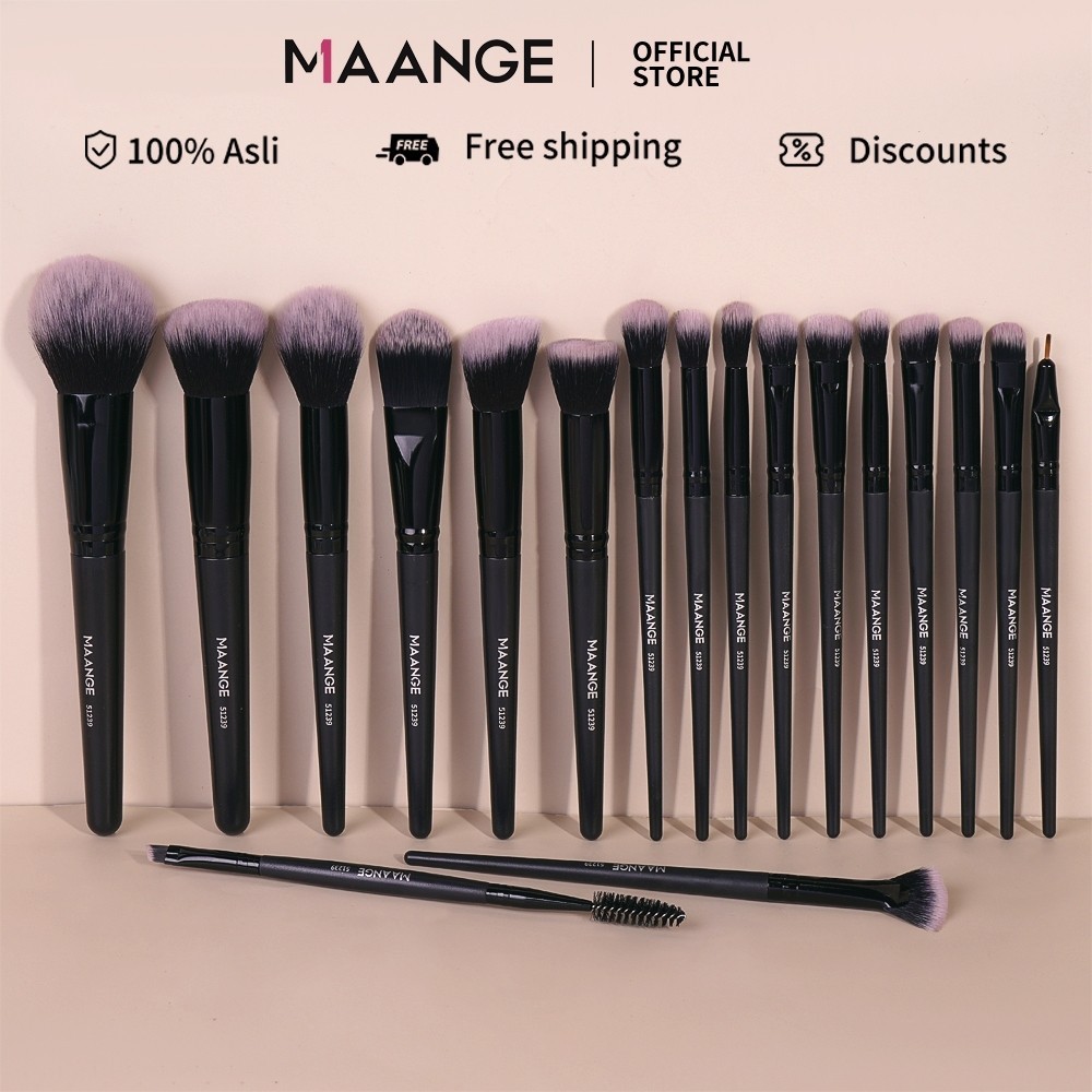 Bộ 18 cọ trang điểm MAANGE cọ makeup chuyên nghiệp lông siêu mềm mại kèm túi đựng cọ 51239 ...