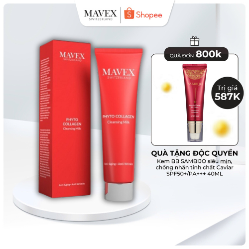 [ TẶNG 1 BB CREAM SAMBIJO ] Sữa rửa mặt Mavex Phyto Collagen giảm dấu hiệu lão hoá và nếp nhăn ...