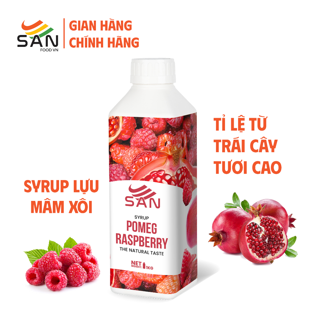 Syrup SAN LỰU ĐỎ - MÂM XÔI (có mẫu thử) - Hương Thơm, Màu Sắc Nổi Bật ...