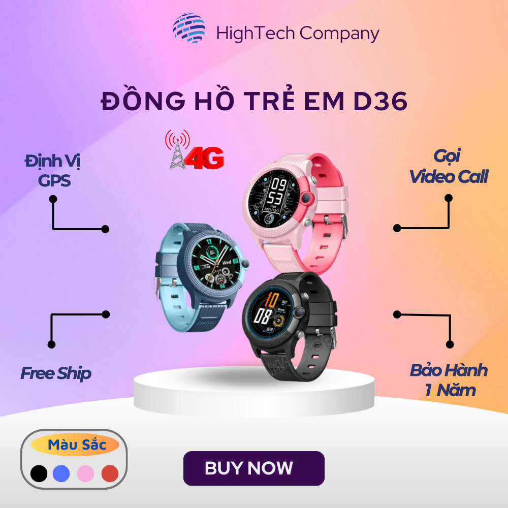 Đồng Hồ Thông Minh Trẻ Em 4G D36 Có Camera Nghe Gọi Video 2 Chiều ...