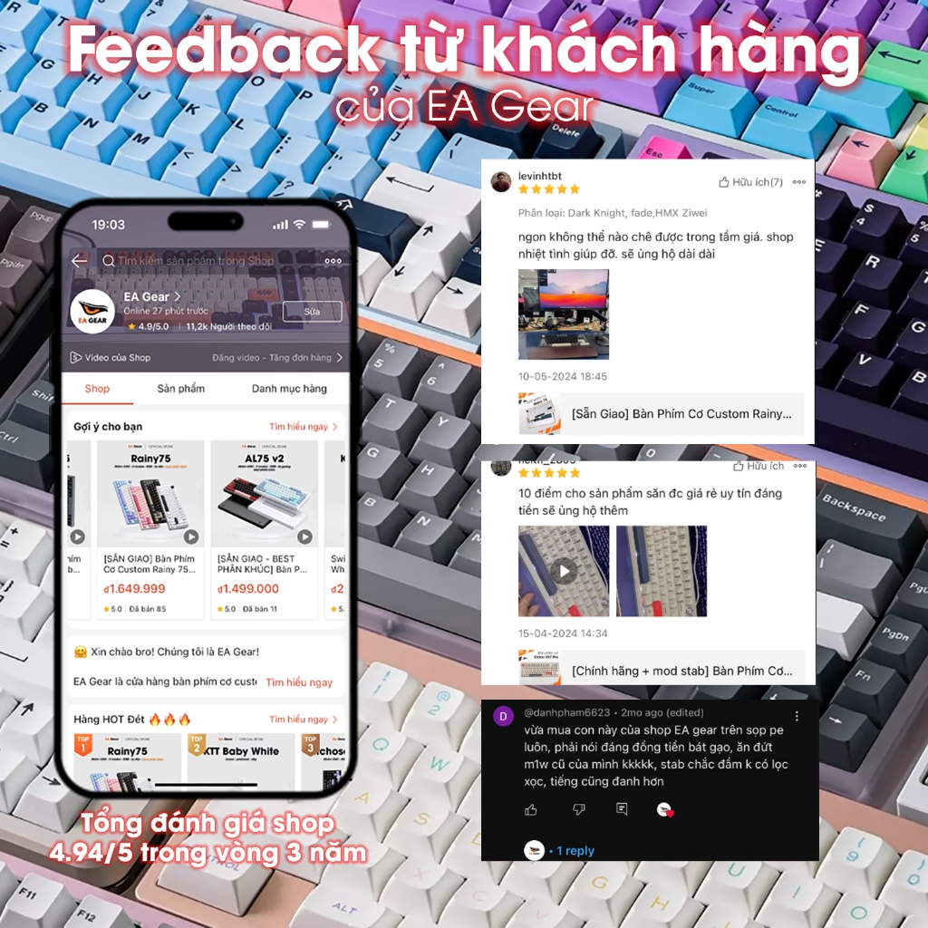 Switch HMX Lemon Grapes linear 45g âm poppy cho bàn phím cơ - EA Gear ...