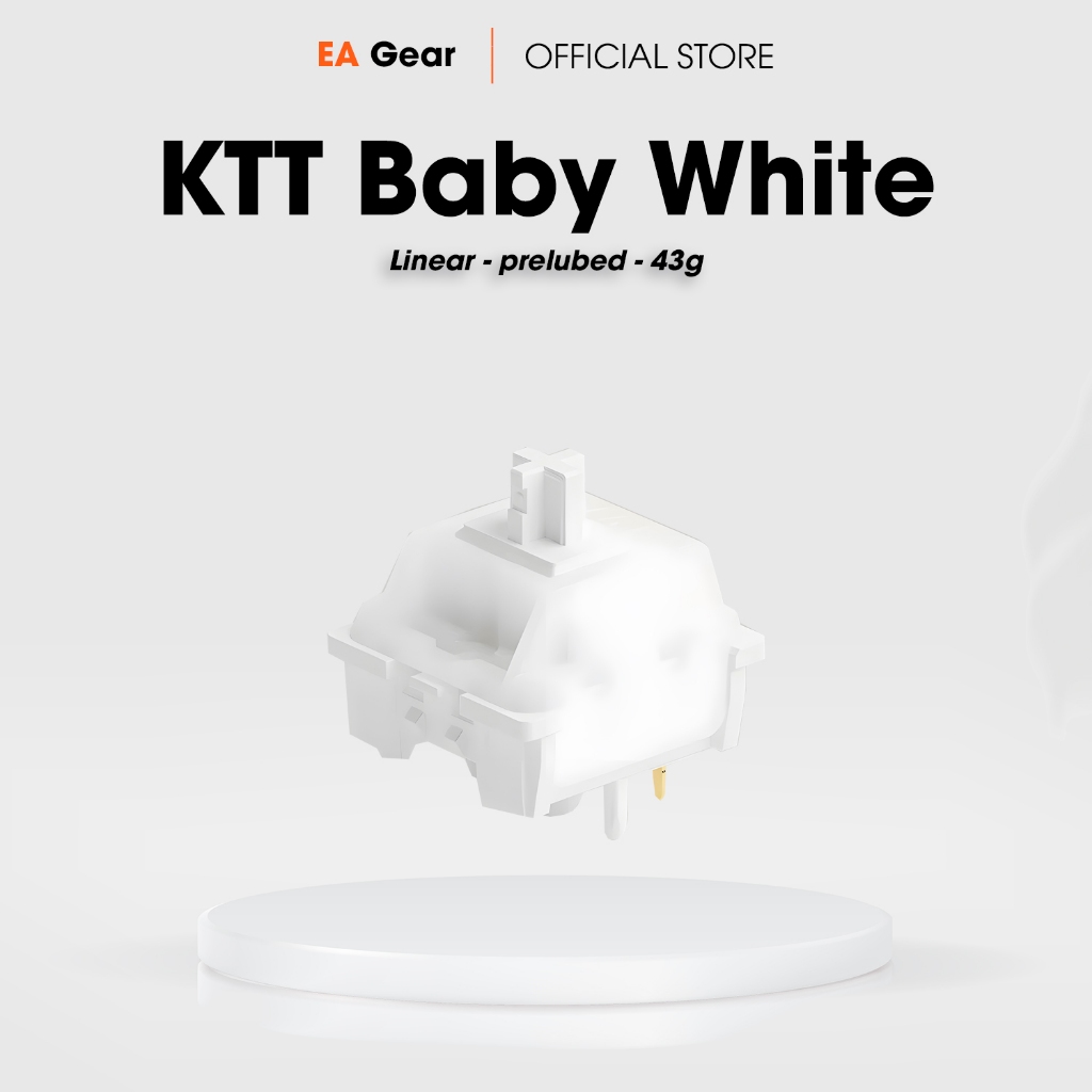 Switch KTT Baby White Linear 43g Cho Bàn Phím Cơ Pre-lubed Mượt Mà - EA Gear | Shopee Việt Nam