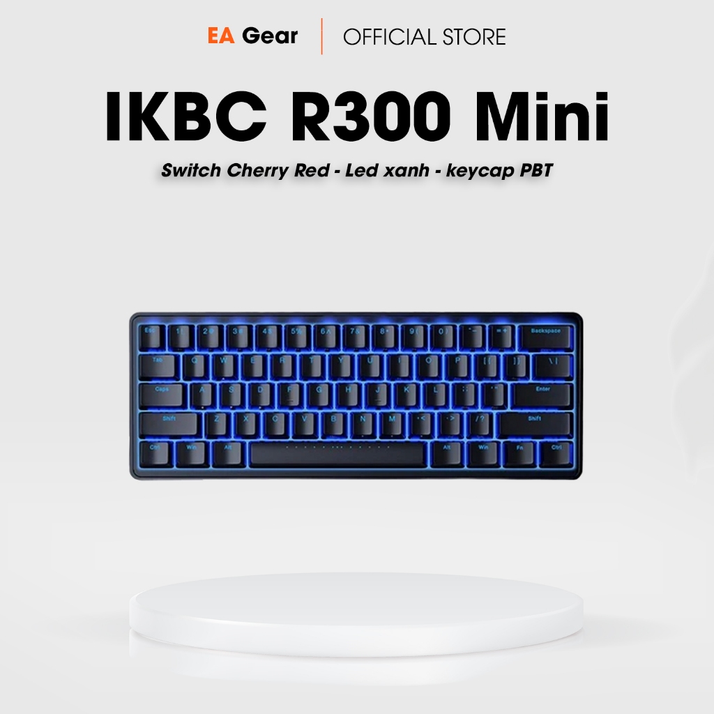 Bàn Phím Gaming Có Dây IKBC R300 Mini Switch Cherry Red Led Xanh Băng - EA Gear | Shopee Việt Nam
