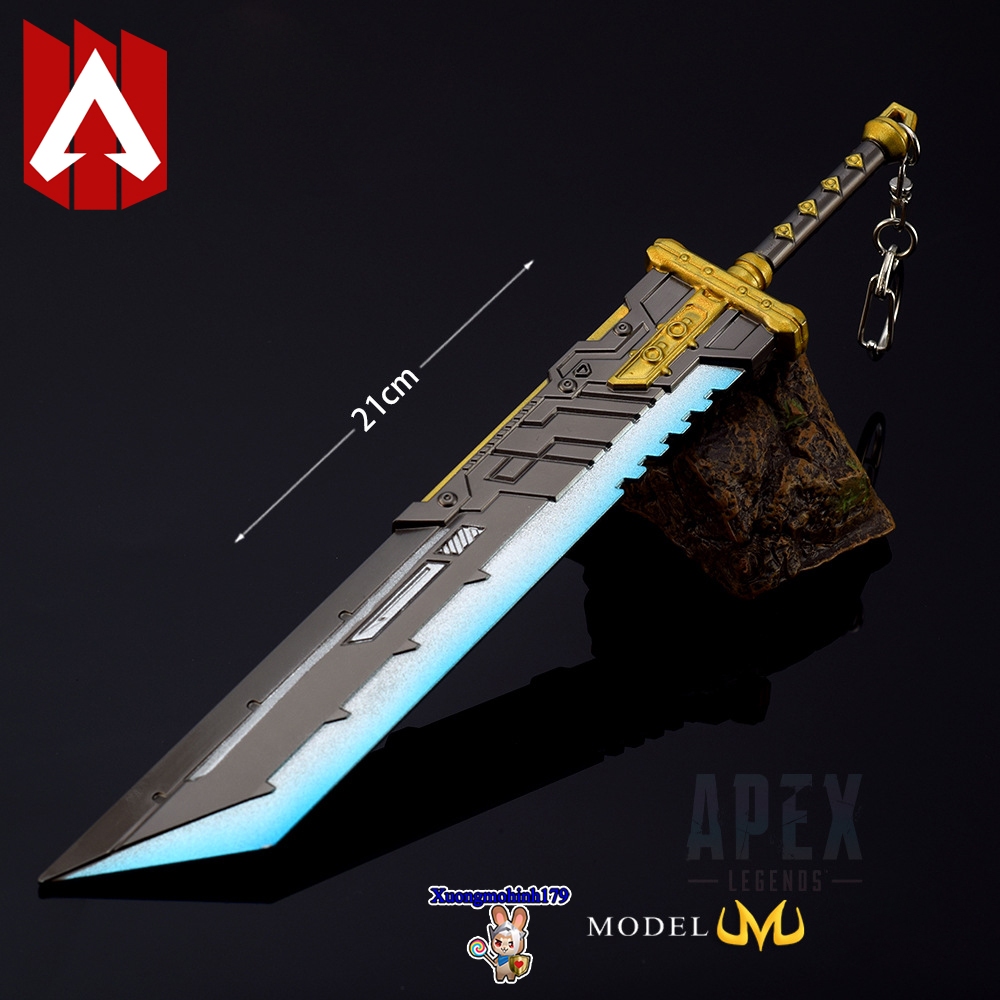 Móc khóa sưu tầm Apex Legends Buster sword R5 hủy diệt kiếm 22cm kèm kệ ...