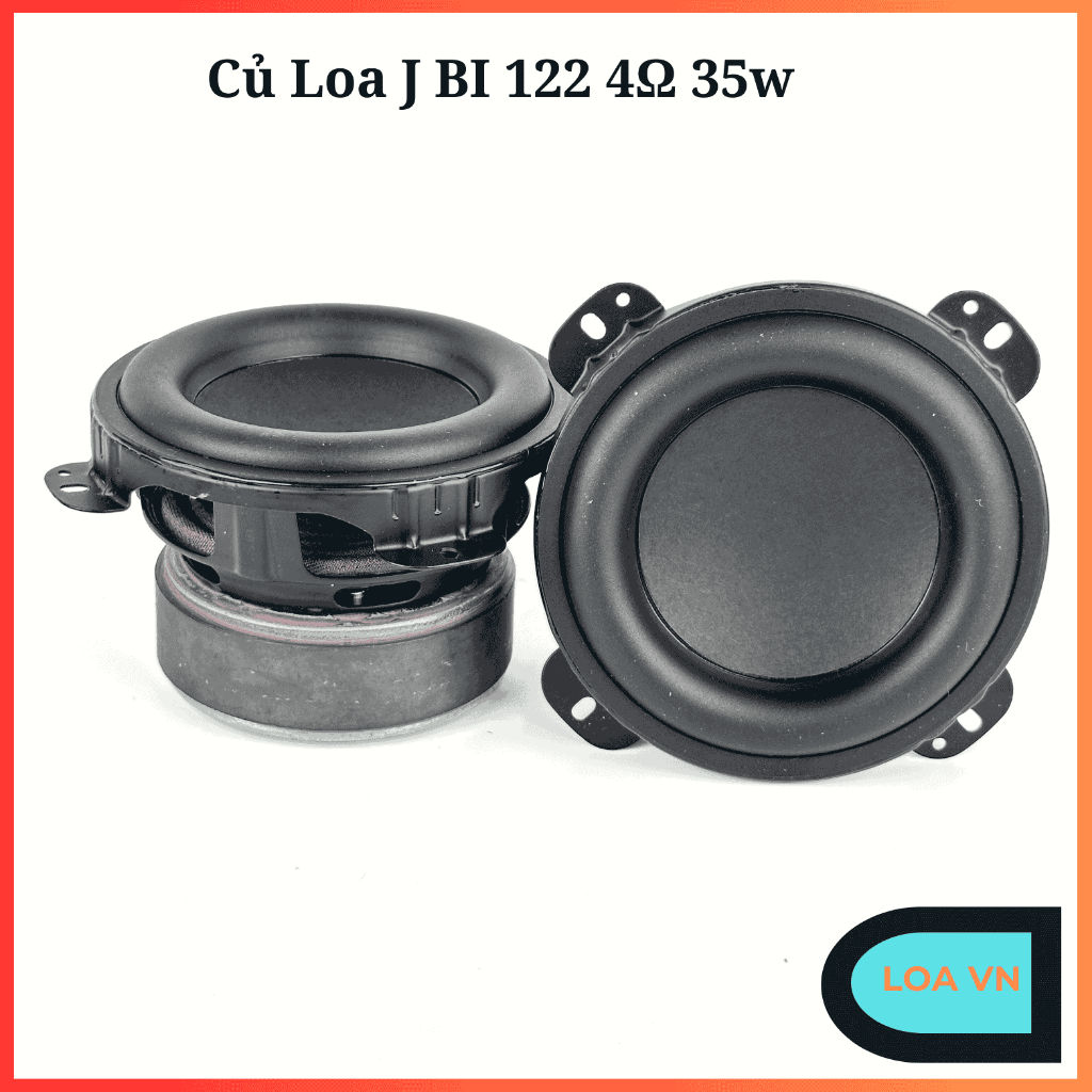 Loa Mid Bass 122 4 Ohm35w, Bass siêu mạnh, mid sáng, loa 3.8 inch từ ...