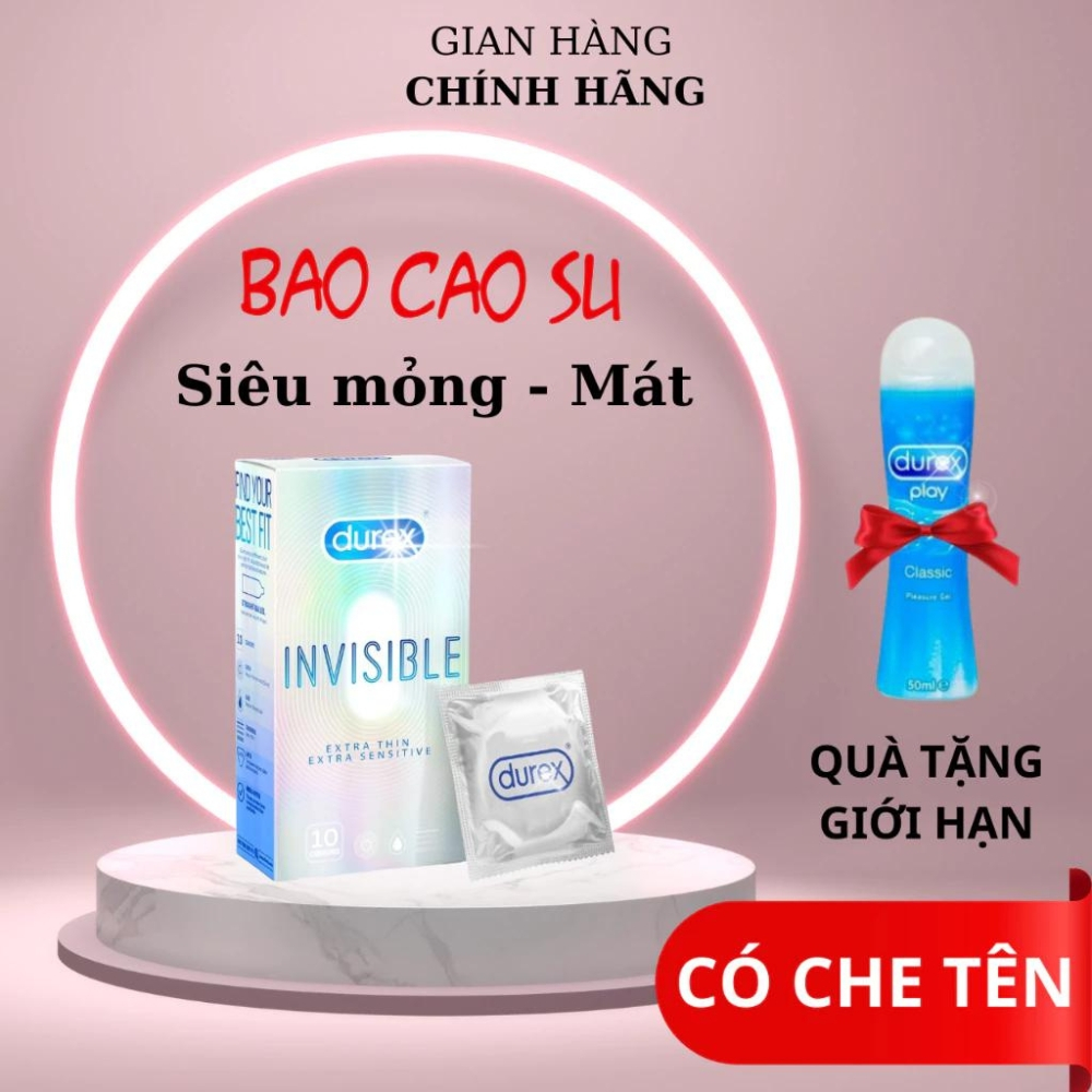[CHÍNH HÃNG] Bao cao su Invisible siêu mỏng size 52mm, hộp 10 Bao ...