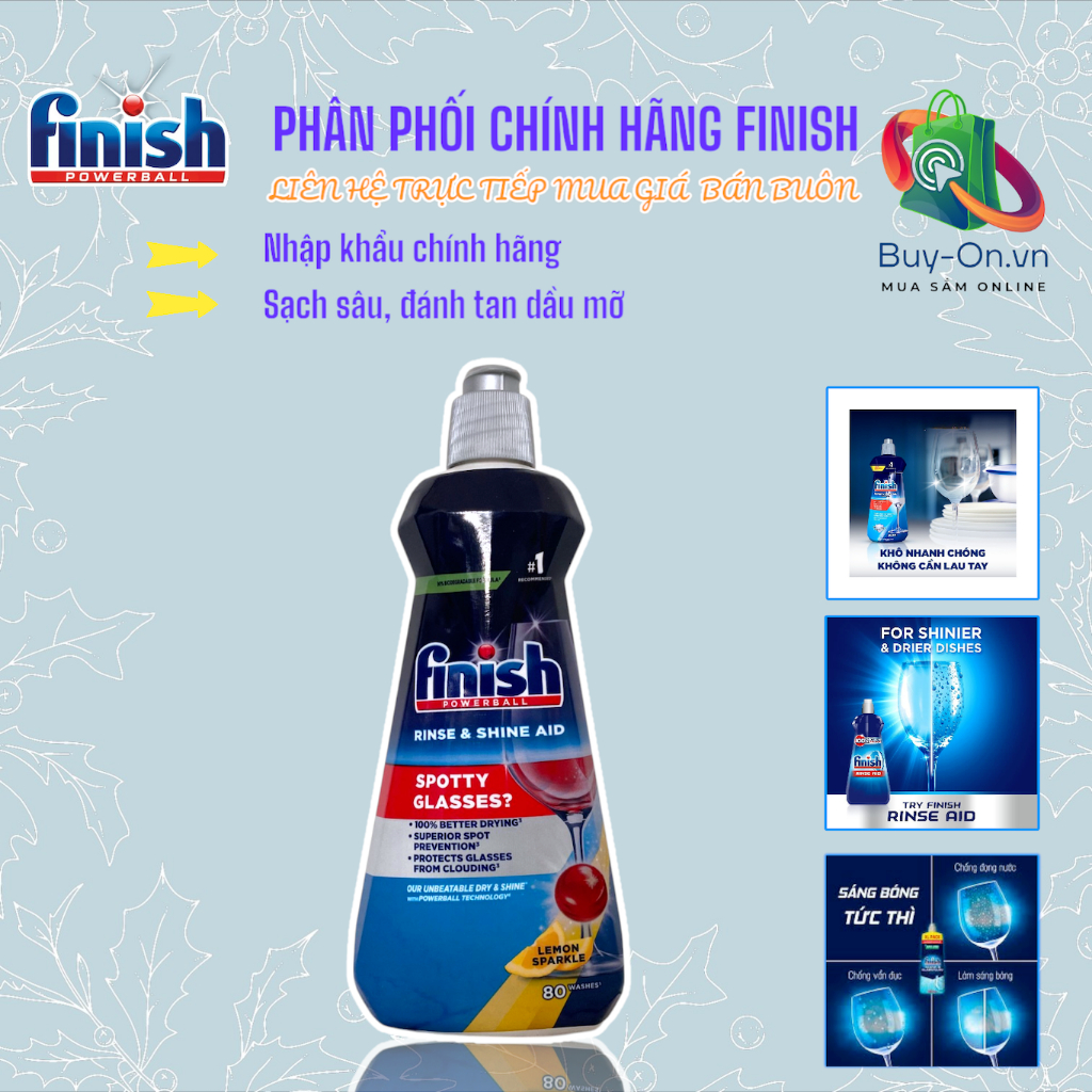 Bán lẻ - nước làm bóng finish, hương chanh, 400mml, nhập khẩu chính ...