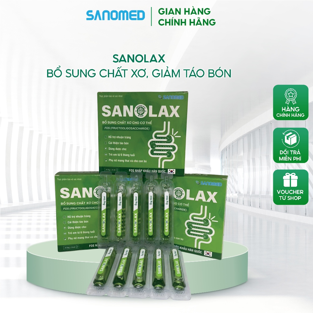 Dung dịch uống giảm táo bón an toàn cho bé từ 6 tháng tuổi SANOLAX ...
