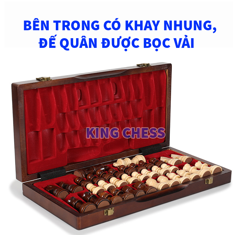 Cờ vua bằng gỗ tuyết tùng có nam châm hàng nhập khẩu, bàn gấp, size lớn ...