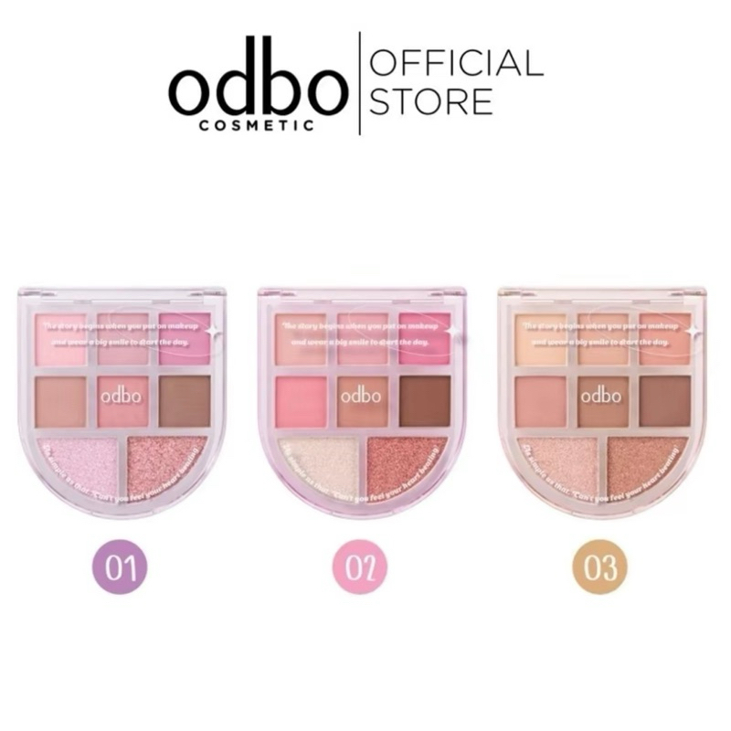 Bảng phấn Mắt 8 Ô màu Odbo Romance Mood Eye Palette OD2023 mịn lì lâu trôi không bột 6g màu ...