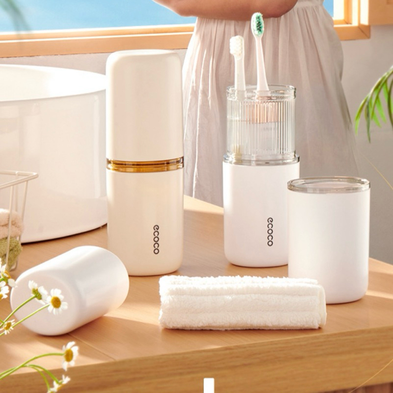 Hộp đựng bàn chải đánh răng du lịch mới có thể mở rộng Ecoco, hộp bàn chải cá nhân kèm cốc Ecoco ...