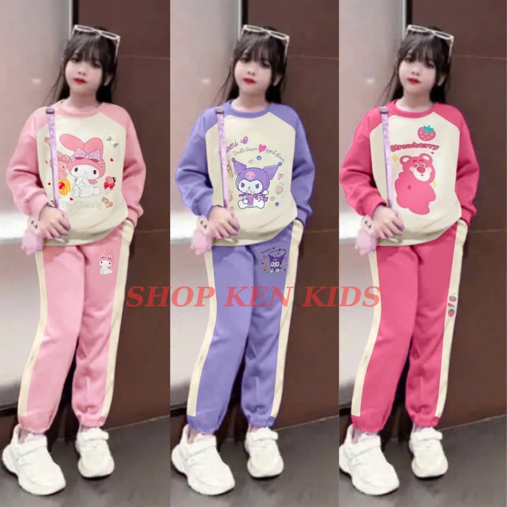 Set bộ đồ thu đông dành cho bé gái từ 9-45kg mẫu KUROMI- ĐÔNG thiết kế ...