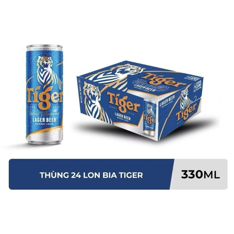 Thùng bia Tiger nâu 24 lon 330ml | Shopee Việt Nam
