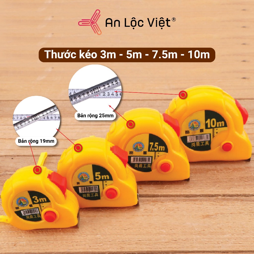[THƯỚC KÉO CỰC HOT] Thước kéo 4 kích thước dài 3m - 5m - 7,5m -10m bản ...