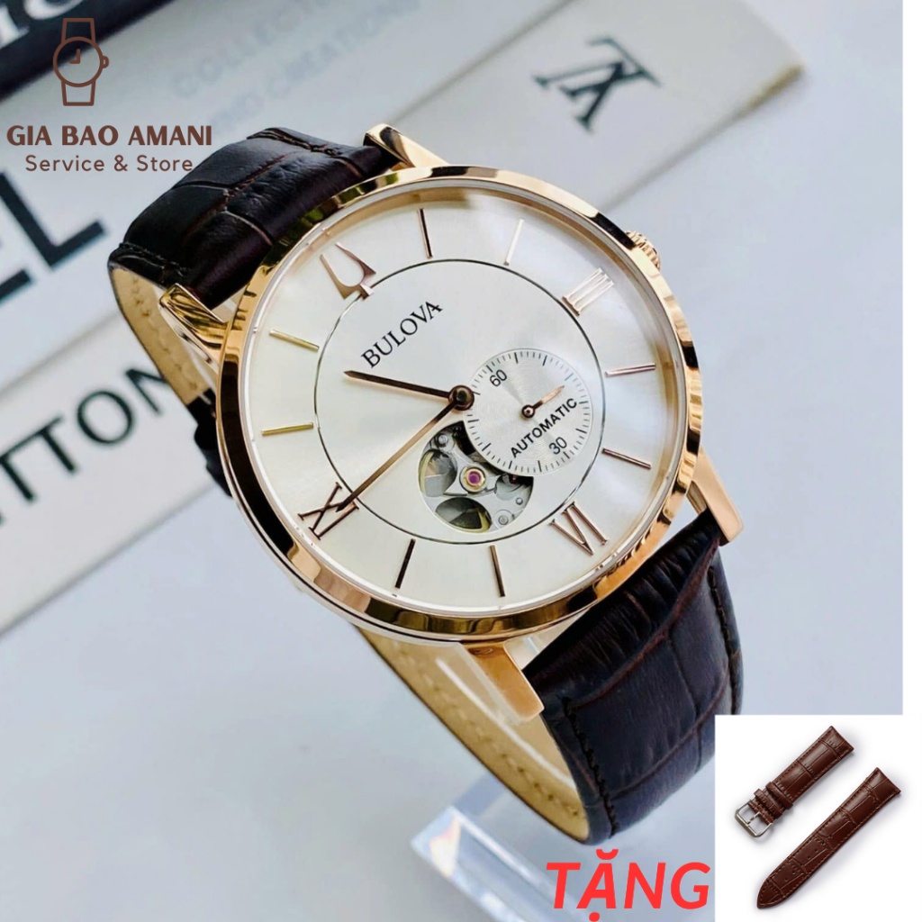 Đồng Hồ Nam BULOVA Automatic 97A150 Classic Chính Hãng Tặng Dây Da Cao ...
