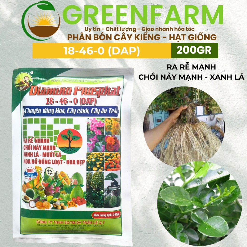 PHÂN BÓN 18 - 46 - 0 (DAP) - Chuyên Dùng Cho Hoa - Cây Cảnh - Cây Ăn ...