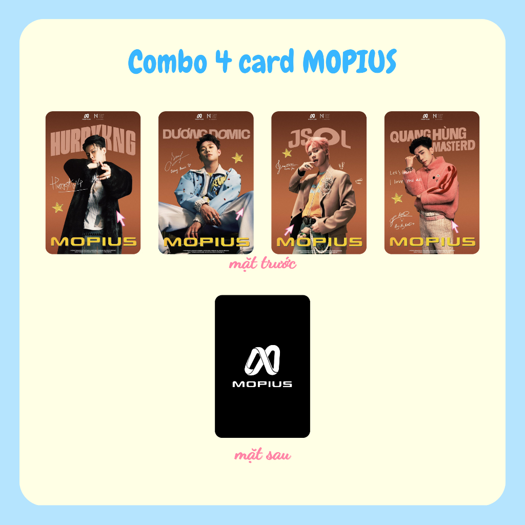 Set 4 card bo góc nhóm nhạc MOPIUS TooYoo BK01445 | Shopee Việt Nam