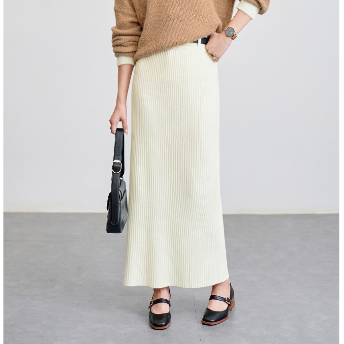 Chân Váy Len Dáng A Dài Kèm Thắt Lưng VIEN TRAN N62M24T004 | Shopee Việt Nam