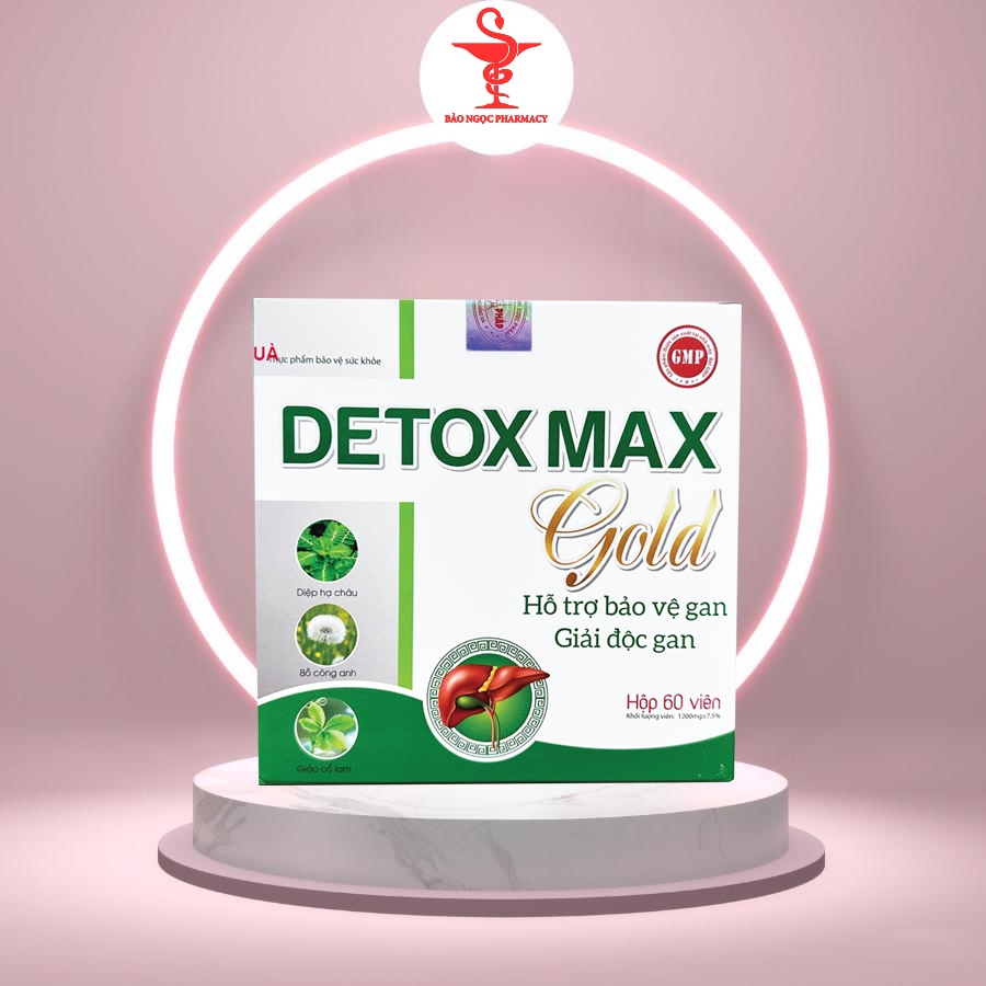 [CHÍNH HÃNG] Detox Max Gold hộp 60 viên hỗ trợ tăng cường chức năng gan ...