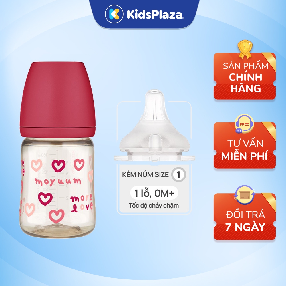 Bình sữa Moyuum Hàn Quốc 170ml 270ml chính hãng [Độc quyền tại KidsPlaza] - Đã kèm núm ty cho bé ...