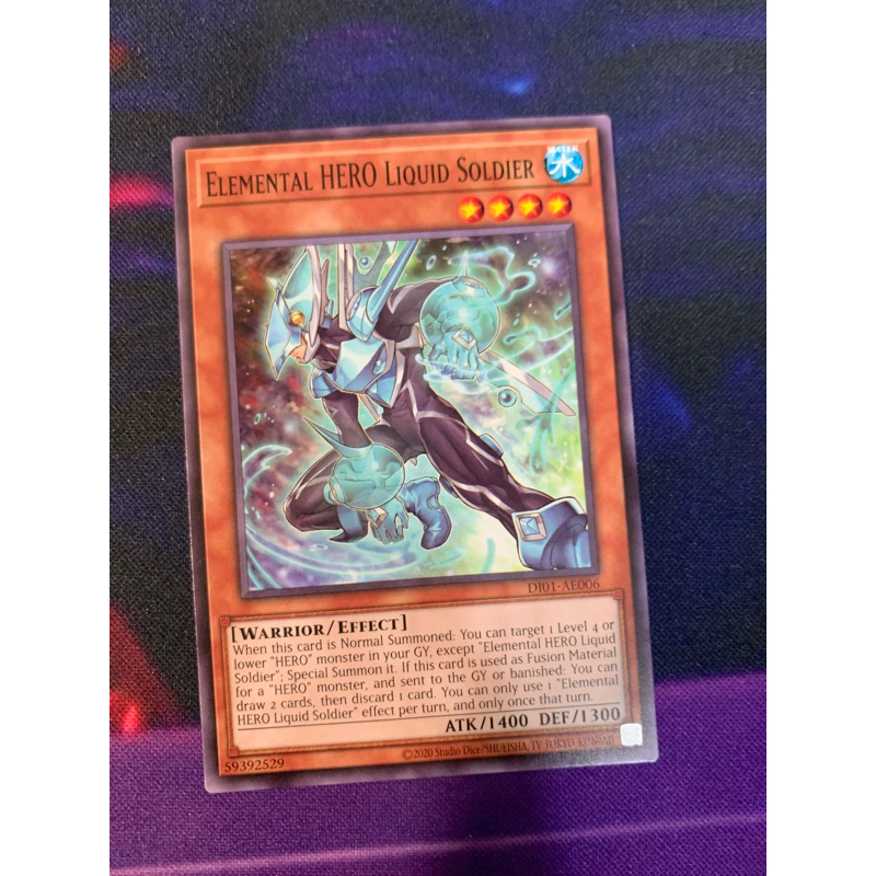 Thẻ bài yugioh chính hãng DI01-AE006 Elemental HERO Liquid Soldier (N ...