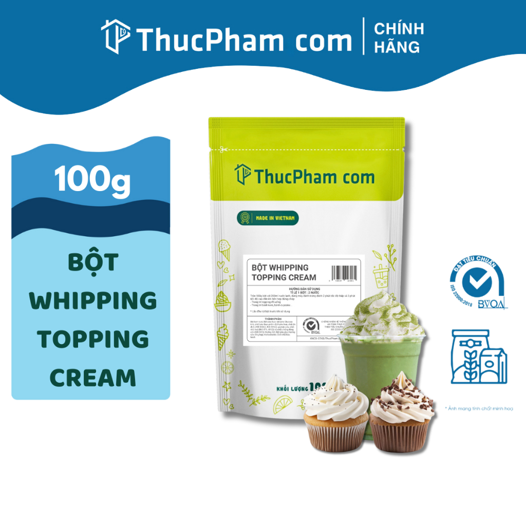 100G Bột Whipping Topping Cream ThucPhamcom Béo Ngậy, Thơm Sữa Làm ...