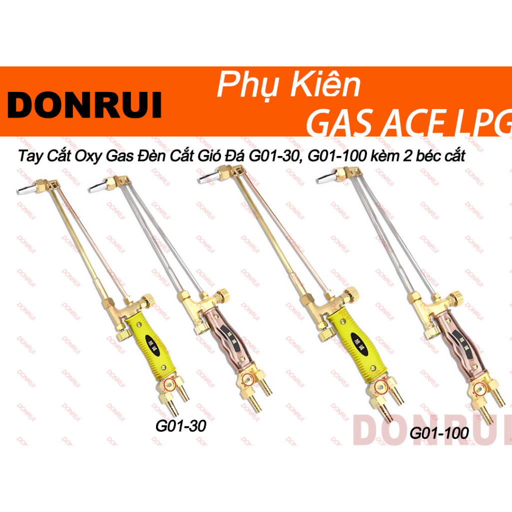 Tay Cắt Oxy Gas Đèn Cắt Gió Đá G01-30, G01-100 kèm 2 béc cắt | Shopee Việt Nam