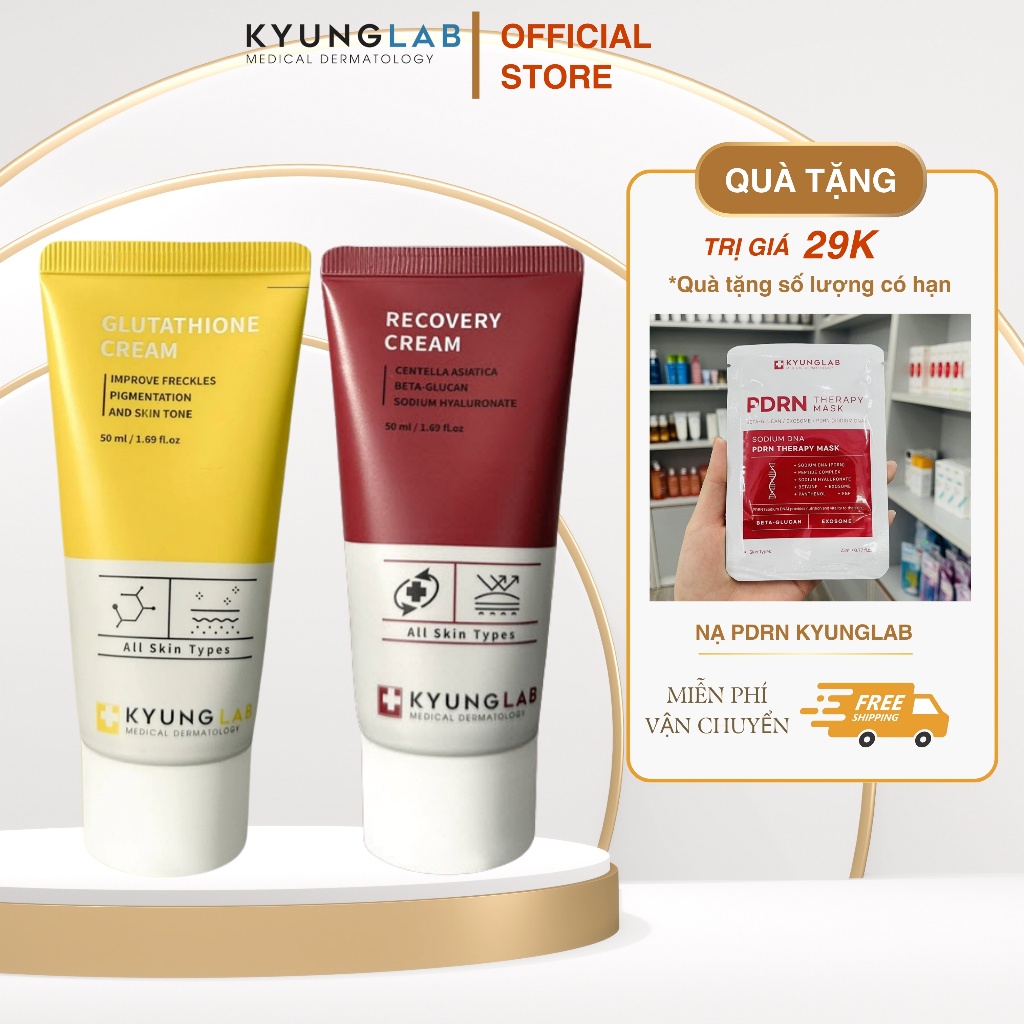 Kem dưỡng kyunglab ,kem Cream B5,Recovery, Glutathione 50ml ,phục hồi ...
