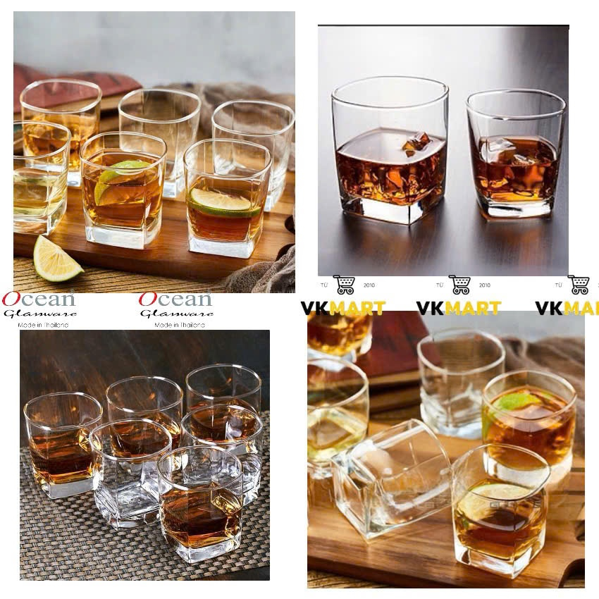Bộ ly thủy tinh Ocean, cocktail, cafe nhập khẩu Thái Lan, B11007 195ml (6 cái/ bộ) | Shopee Việt Nam