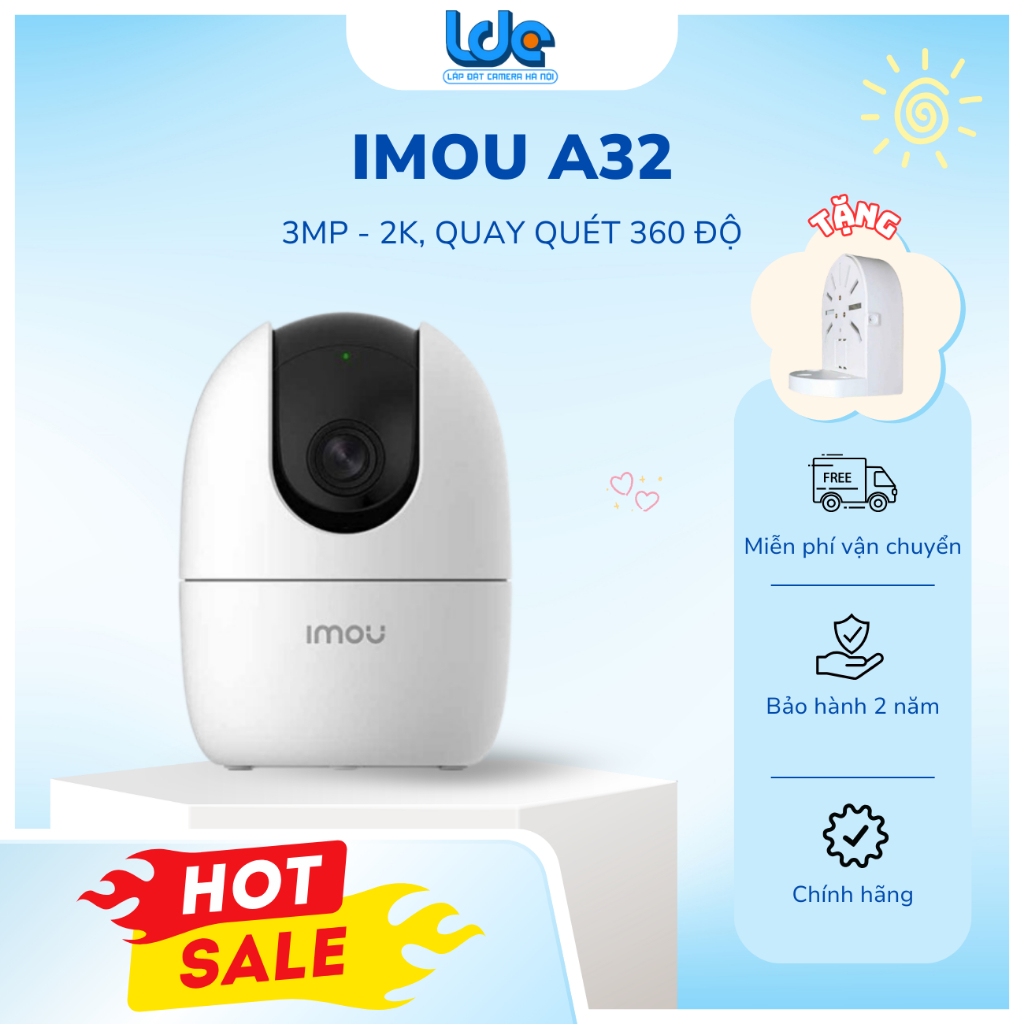AF Camera WIFI TRONG NHÀ IMOU A32 3MP 2K, quay quét 360 độ, đàm thoại 2 ...