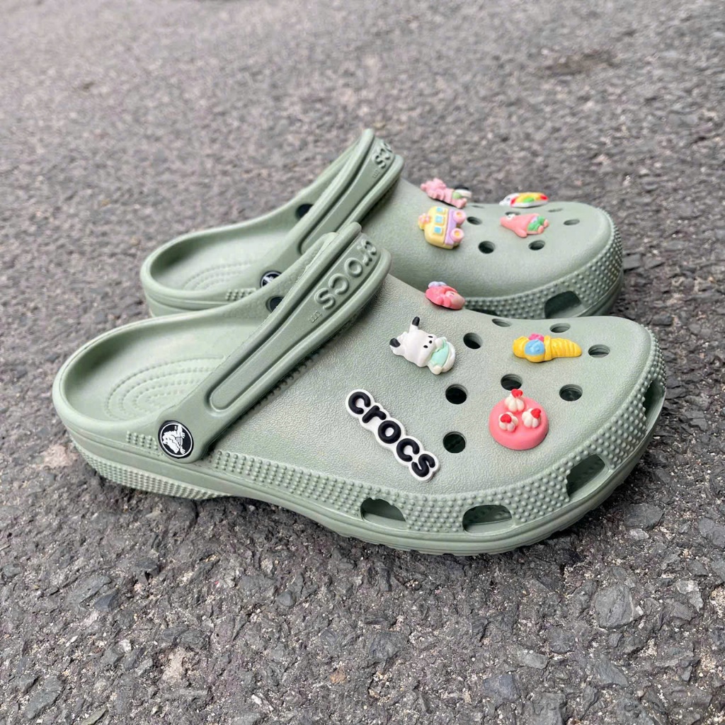 [Hàng nguyên A] Dép crocs classic clog màu xanh matcha, màu trung tính ...