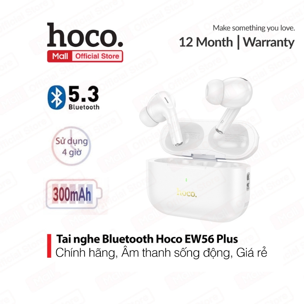 Tai nghe không dây Hoco EW56 Thiết kế thời trang, Bluetooth 5.3, Chống ...