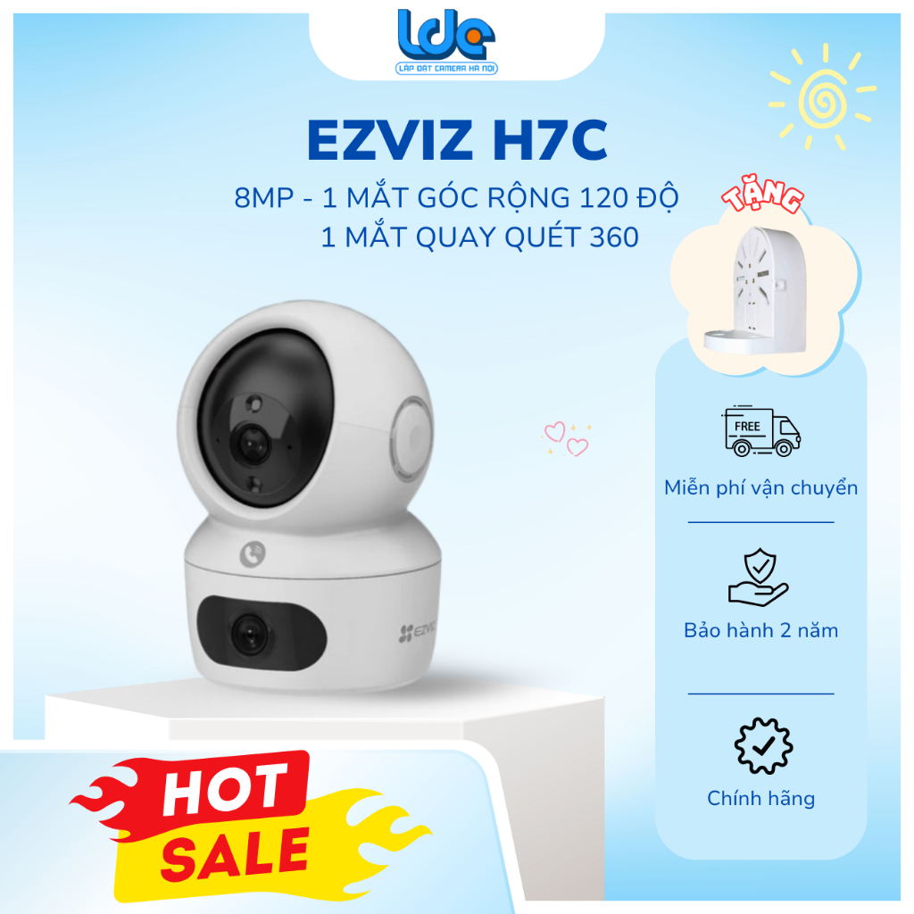 Camera Wifi EZVIZ H7C 8MP 2 ống kính, Đàm thoại 2 chiều, Có màu ban đêm ...