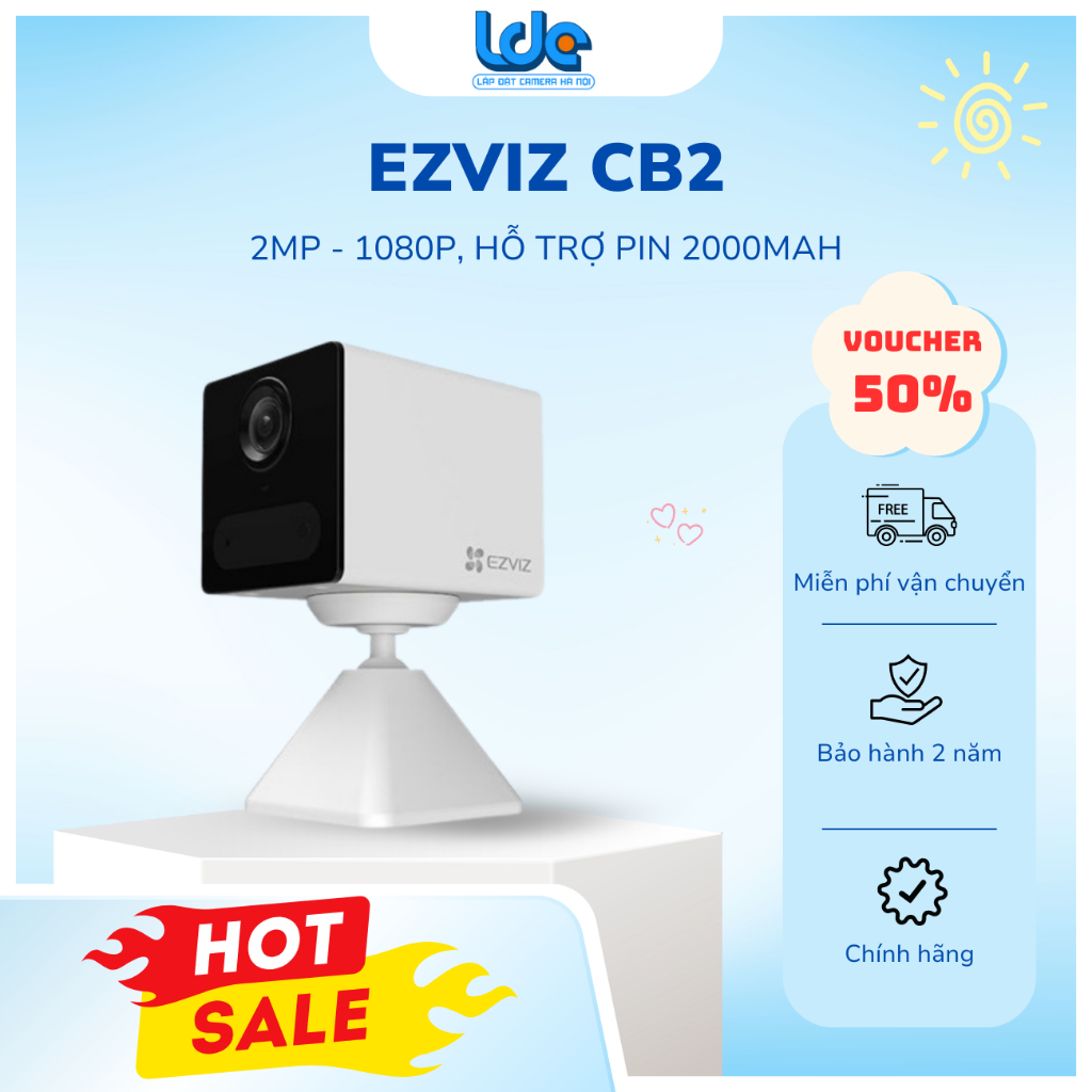 Camera EZVIZ CB2 tích hợp pin 2000mAh, dùng 4G, đế nam châm, camera ...