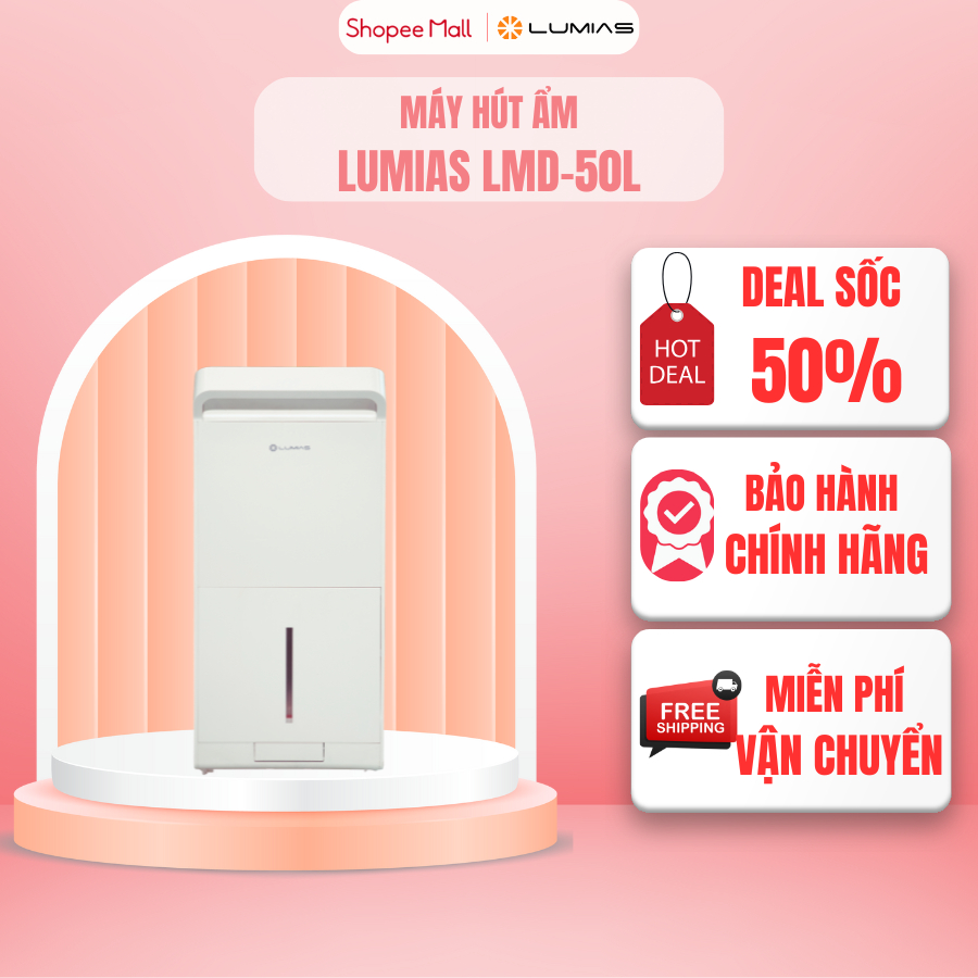 Máy hút ẩm 50L Lumias Việt Nam LMD-50L - 50L/ngày, 70-120m2 | Shopee Việt Nam