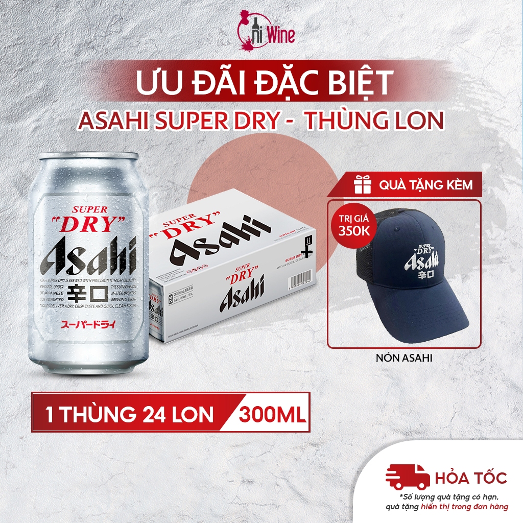 Bia Asahi Super "DRY" Chính Hãng Thùng 24 Lon (330ml/Lon) | Shopee Việt Nam