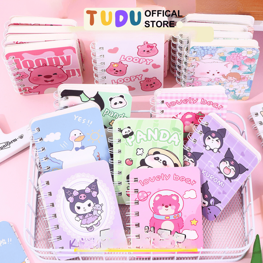 Sổ lò xo A7 sổ ghi chép TUDU sổ tay ghi chép mini cầm tay, dễ dàng bỏ ...