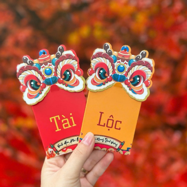Lì xì LÂN treo cây mai, đào ngày tết set 10 chiếc kèm dây treo | Shopee ...